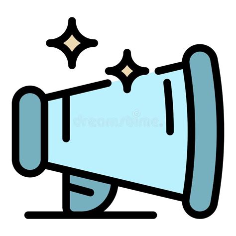 Loudspeaker Icon Color Outline Vector Stock Vector Illustration Of Speaker Object 233143529