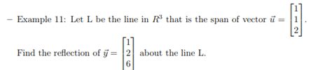 Solved Example 9 Find The Matrix A Of The Reflection