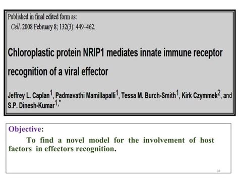 Role Of Pathogen Derived Effector Proteins In Plant Disease And