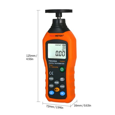 Digital Tachometer Handheld Contact Tachometer Lcd Grandado