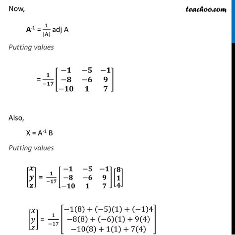 Example Solve By Matrix Method X Y Z X Y Z Examples