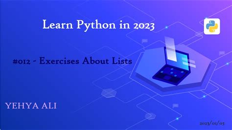 learn python in arabic 12 exercises about lists youtube