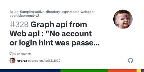 Graph Api From Web Api No Account Or Login Hint Was Passed To The