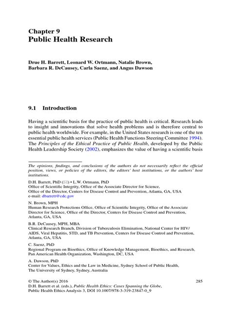 Public Health Research Pdf Informed Consent Risk