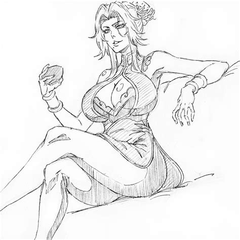 Rakusakugk Matsumoto Rangiku Bleach Bleach Brave Souls 1girl