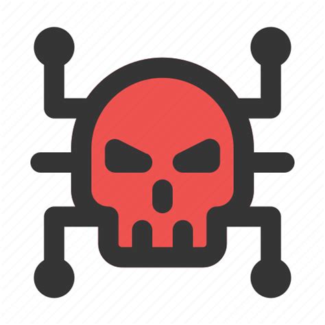 Virus Malware Skull Dangerous Internet Security Icon Download On Iconfinder