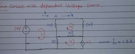 Solved Circuit With Dependent Voltage Source Circuit With