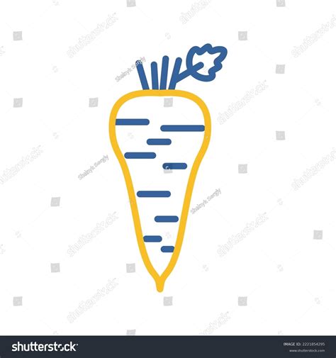 Parsnip Root Isolated Vector Icon Vegetable Stock Vector Royalty Free Shutterstock