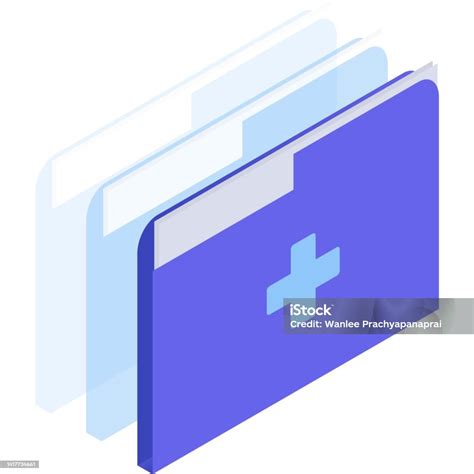 의료 폴더 3d 벡터 아이소메트릭 아이콘 격리 3차원 형태에 대한 스톡 벡터 아트 및 기타 이미지 3차원 형태 건강관리와