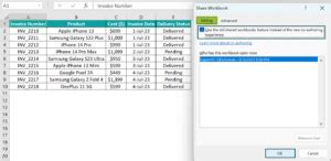 Share An Excel Workbook How To Handle Changes Accept Reject