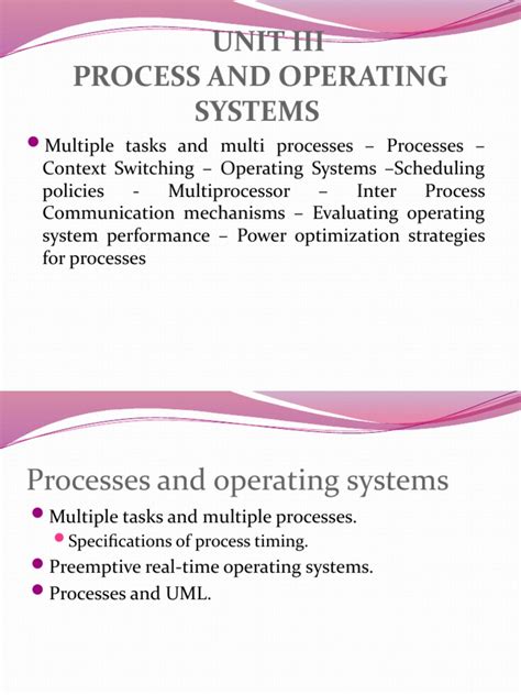 Unit Iii Process And Operating Systems Pdf Process Computing