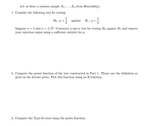 Let Us Draw A Random Sample X Xn From Chegg