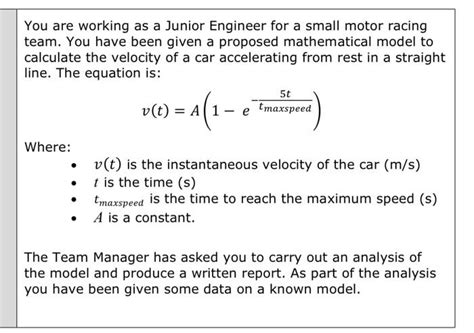 Solved Part 4 Derive An Equation A T For The
