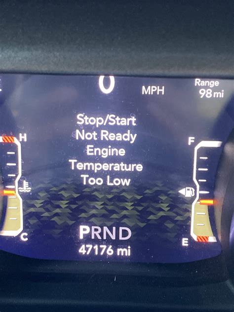 stop start not ready engine temperature too low quick fixes jeep