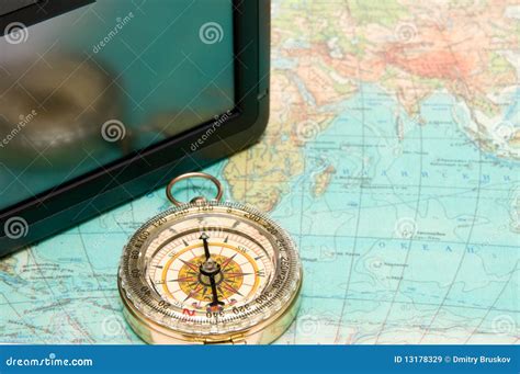The Navigator And Compass Stock Image Image Of Navigate 13178329