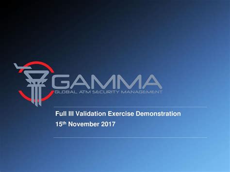 Full III Validation Exercise Demonstration Ppt Download