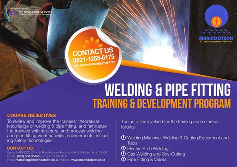 Welding And Pipe Fitting Training And Development Program Rcsi Marindotech