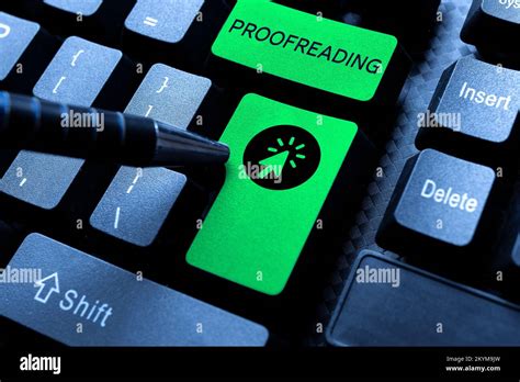 Hand Writing Sign Proofreading Word For Act Of Reading And Marking Spelling Grammar And Syntax