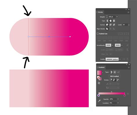 Round Cap Overlap When Using Gradient Along Stroke Adobe Illustrator