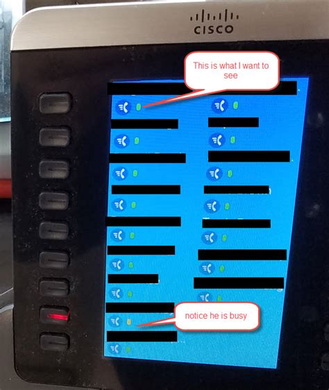 Solved Unable To See Status Of Users On Phone Cisco Community