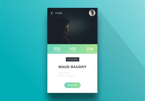 UX Profile Page UI On Behance
