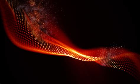 추상적 빨간색 기하학적 배경 연결 구조입니다 과학 배경 미래 기술 Hud 요소 점과 선을 켜고 있습니다 먼지와 연기 0명에 대한 스톡 벡터 아트 및 기타 이미지 Istock