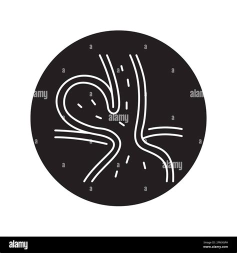 Hiatal Hernia Olor Line Icon Pictogram For Web Page Mobile App Promo Ui Ux Gui Design