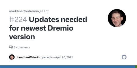 updates needed for newest dremio version · issue 224 · markhoerth dremio client · github
