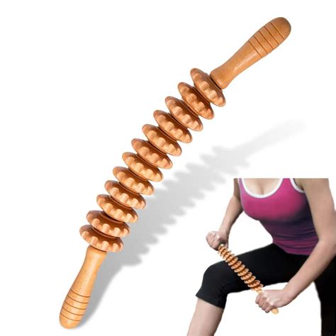 Daozwubgih Curved Wood Therapy Massage Roller Tools Lymphatic Drainage