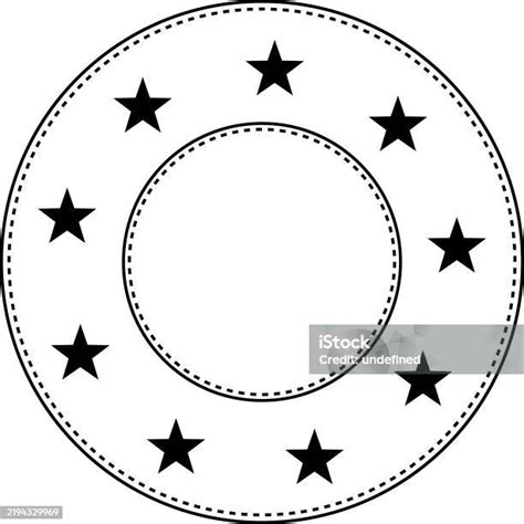 다양한 크기의 별이 원형으로 배열되어 있습니다 검은 별 모양입니다 빈티지 로고 디자인 요소 벡터 일러스트 레이 션 0명에 대한 스톡 벡터 아트 및 기타 이미지 Istock