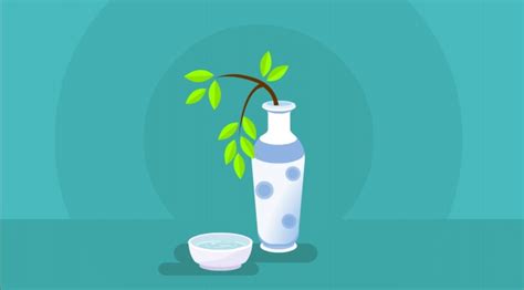 素雅玉净瓶和杨柳枝flash动画 站长素材