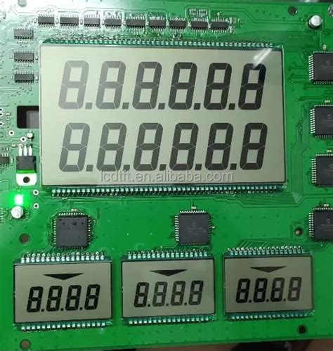 Custom TN LCD Screen Black Monochrome LCD High Resolution Temperature Display Alphanumeric LCD