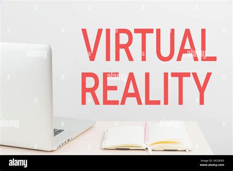 Text Caption Presenting Virtual Reality Business Concept Virtual Reality Tidy Workspace Setup