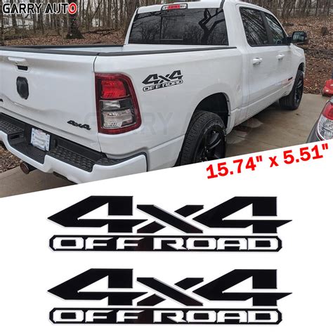 Dodge Ram 1500 2500 4x4 Off Road Truck Bed Decal Vinyl Sticker Set Of 2