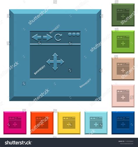 Browser Drag Drop Engraved Icons On Stock Vector Royalty Free 1145939063 Shutterstock