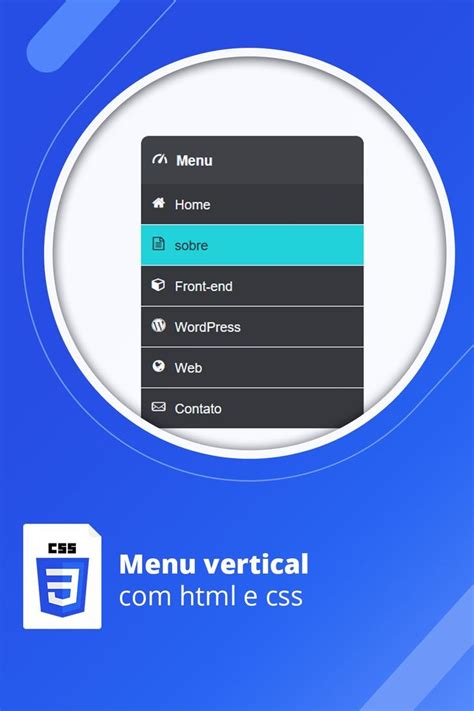 Neste Tutorial Veja Como Criar Um Menu Vertical Com Html E Css Nesta Seção Projetaremos As