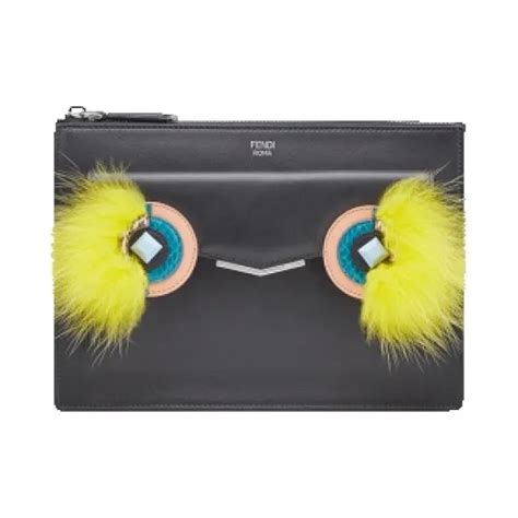 芬迪fendi 黑色女士mini Pouch手拿包 8m0369 88f F03p3 小迈步海淘品牌官网