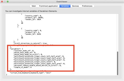 Tvariable Karabiner Elements