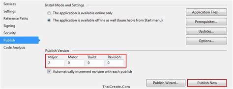 Clickonce Deployment ทำตัว Install บน Net Application จัดการเวอร์ชั่น