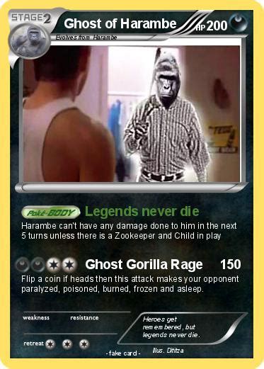 Pokémon Ghost Of Harambe Legends Never Die My Pokemon Card