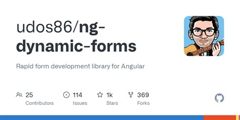 github udos86 ng dynamic forms rapid form development library for