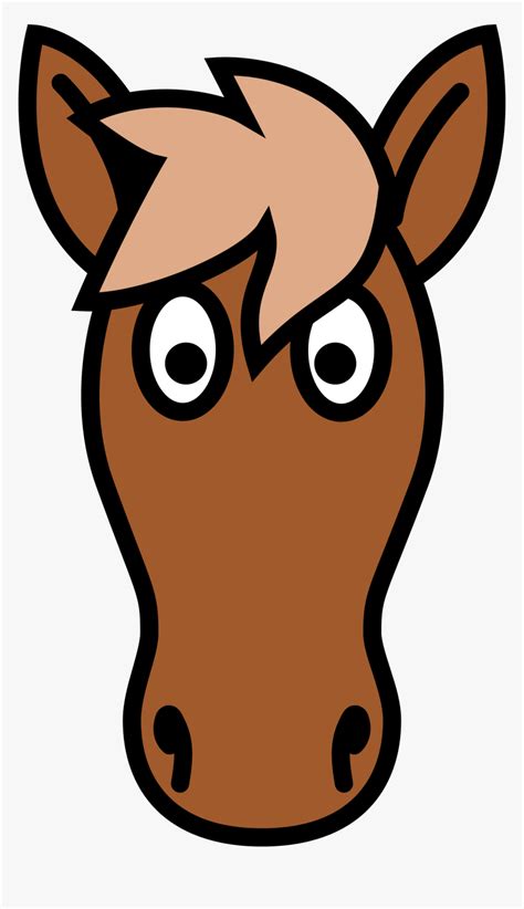 Cartoon Male Female Horse Heads Different Expressions Vector Clip