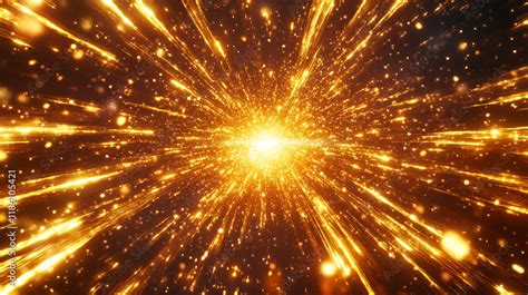 Horizontal Golden Light Line With Fade Effect Realistic Vector