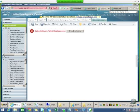 Cuic Error On Dataset As File Attached Cisco Community