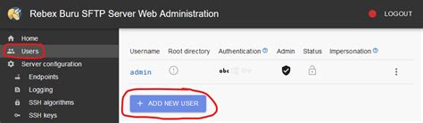 User Setup Buru SFTP Server Documentation