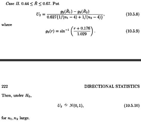 Normal Distribution Understanding U Statistics Calculation In