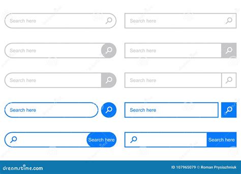 search bar for ui set of elements for design interface of website