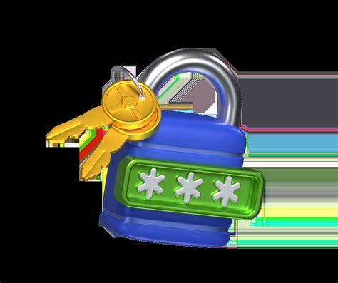 Download Safety Finance With Padlock Password And Keys 3d Illustration
