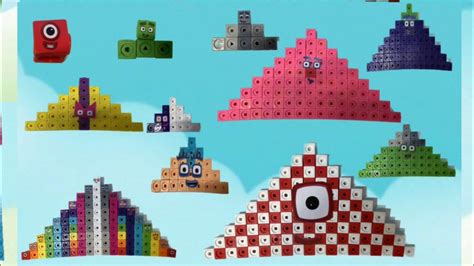 Making Numberblock Squad 1 100 Step Squad With Holes Square From Mathlink Cubes Youtube