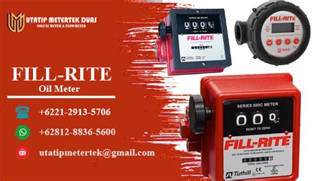 Fill Rite Oil Flow Meter Utatip Metertek Duas